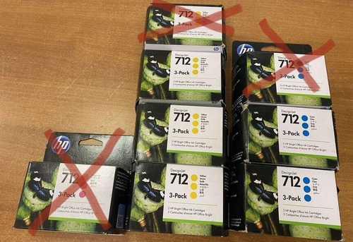 Картриджи HP 712 3-pack, 3ED77, 3ED79