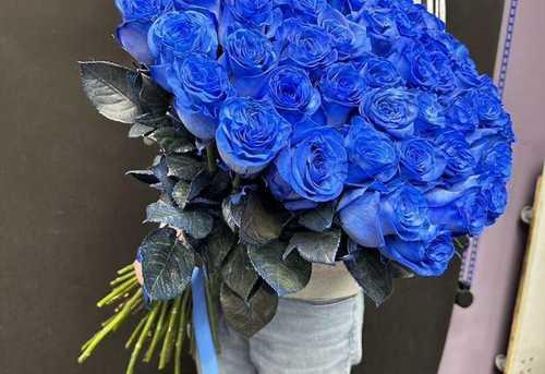Букет из 51 синий розы
