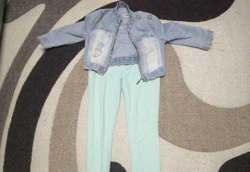Джинсы-джинсовая куртка с 34-130см