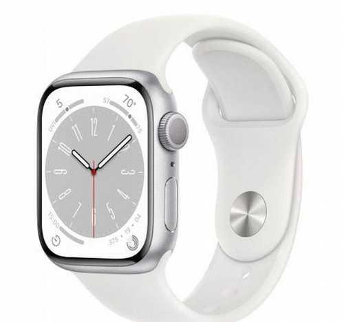 Умные часы Apple Watch Series 8 45 мм Aluminium Case Sport Band Серебристый S/M (Global)