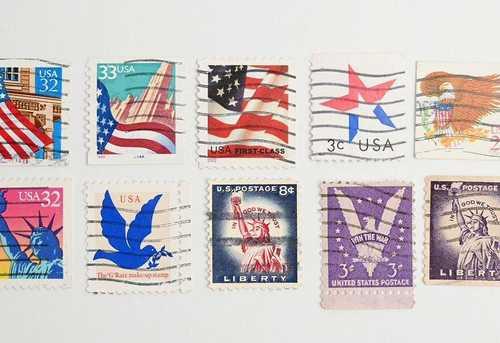 Почтовые марки США. Набор 10 штук. №21
