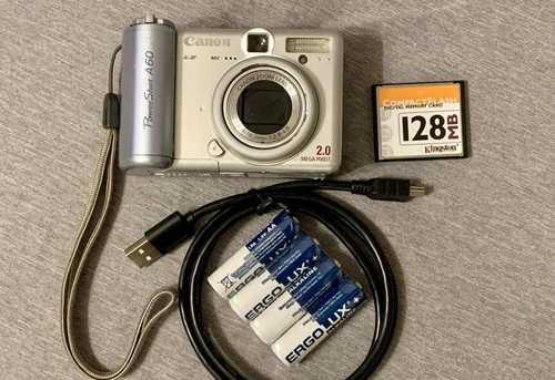 Фотоаппарат Сanon A60, комплект из 2000-х