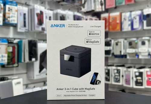Беспроводная зарядка Anker Cube 3 in 1