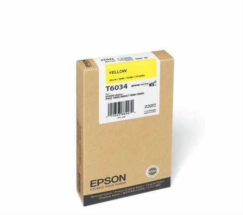 Струйный картридж Epson T6034 Желтый 118565