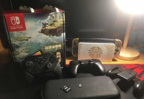 Nintendo switch oled Zelda Большой комплект+ игры