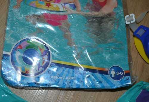 Круг для плавания детский и очки