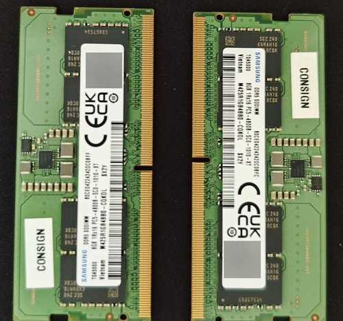 Оперативная память ddr5 8gb 4800 sodimm (2шт)