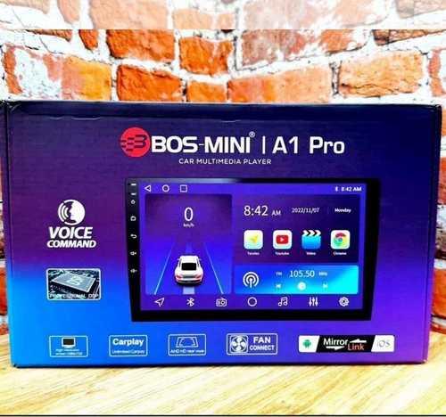 Магнитола 2 din android 9 дюймов bos mini a1 pro