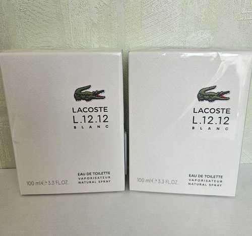 Lacoste L.12.12 Blanc, Туалетная вода спрей 100 мл