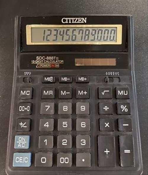 Калькулятор Citizen sdc 888Tll