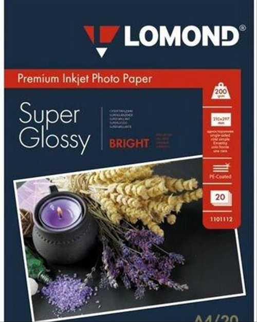 Фотобумага lomond суперглянцевая ярко-белая (Super