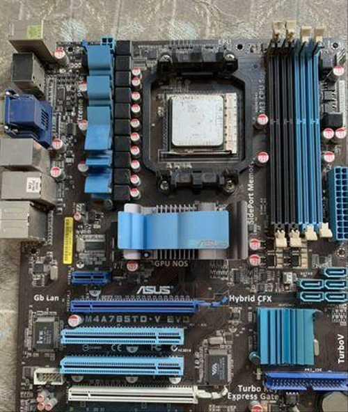 Asus m4a785td-v evo + amd phenom II 925 + бп 600w