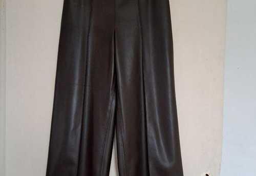Кожаные брюки женские 44