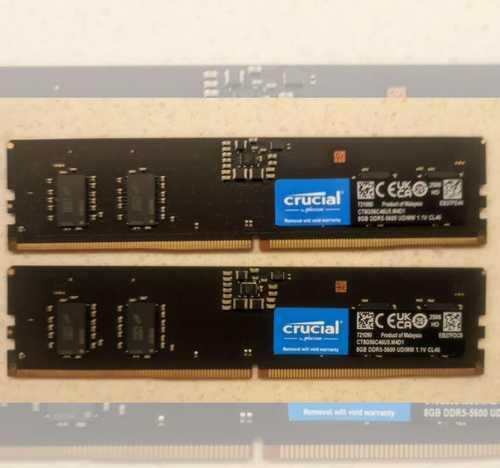 Память Crucial 2x8Gb DDR5 5600MHz комплект