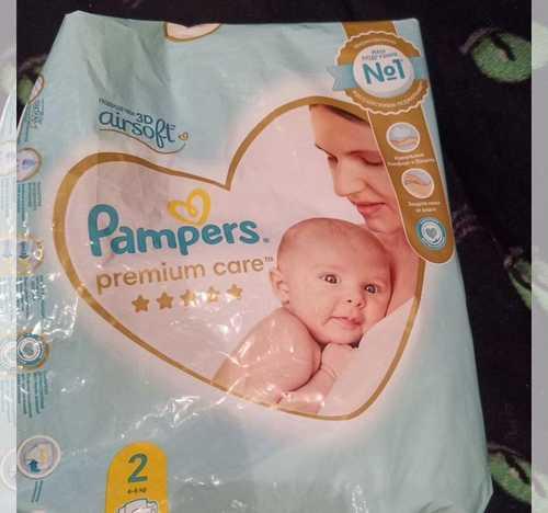 Подгузники pampers premium care 2