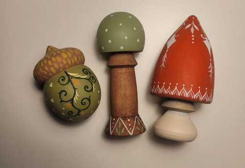 Елочные игрушки ручной работы из дерева