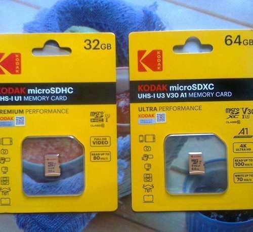 Hовые microSD Kodak 32/64Gb