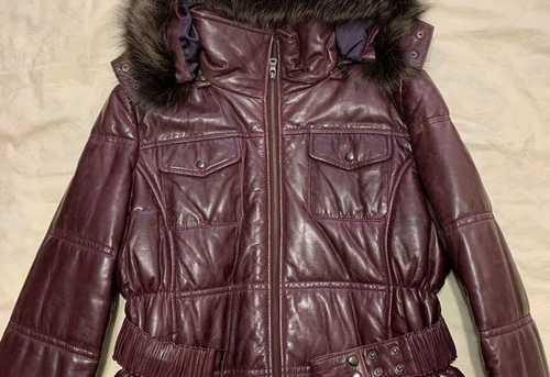 Женская зимняя кожанная куртка фирмы kapraun