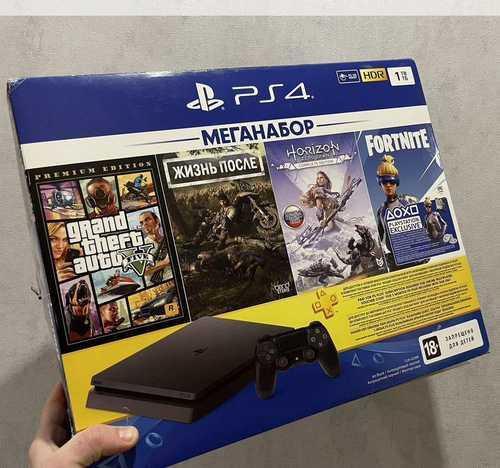 Sony playstation 4 slim 1tb 2 джойстика