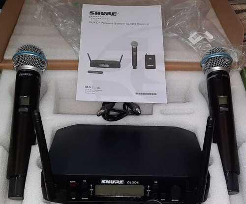 Микрофоны Shure Beta58A 2шт Вокальные Радио с док