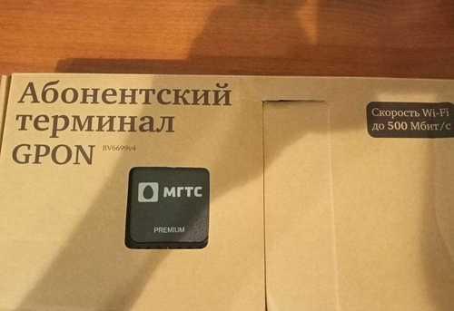 Новый Абонентский терминал gpon Rv6699 v4