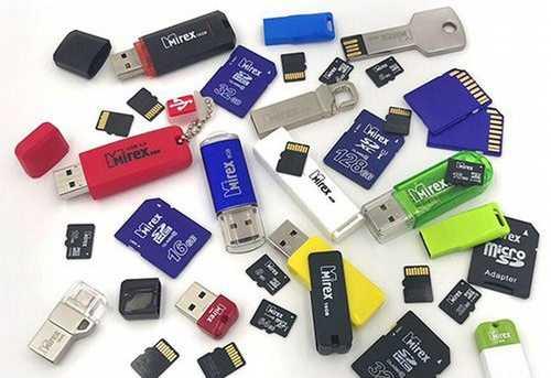 Карты памяти и USB носители, флешки от 4 до 256 gb
