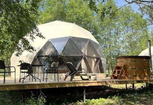 Геокупол, шатер для глэмпинга диаметр 7м