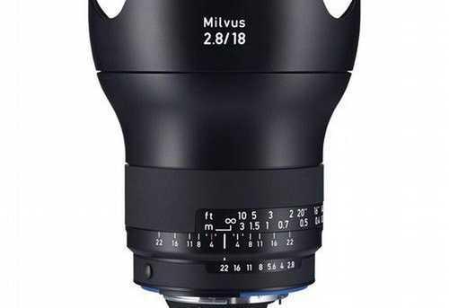 Zeiss Milvus 18mm f/2.8 ZF.2 (Nikon. новый