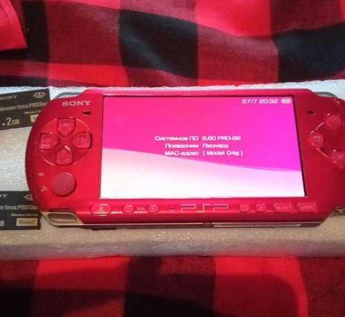 Sony PSP 3008 прошитая radiant red