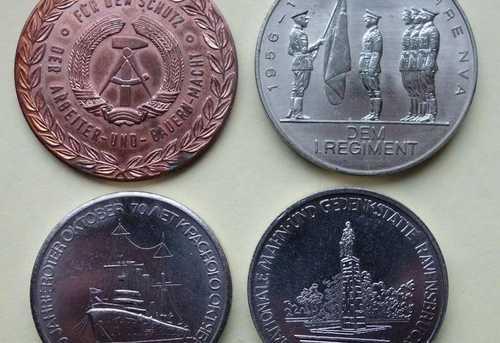4 настольные медали ГДР