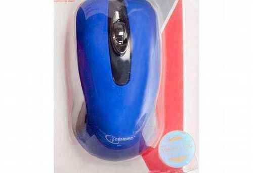 Мышь Gembird MOP-400-B, USB, синий, бесшумный клик