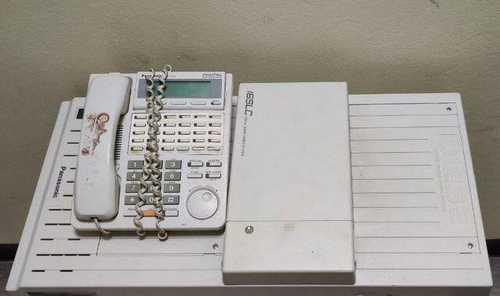 Мини атс Panasonic KX-TD1232 вместе с телефоном