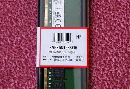 Kingston valueram KVR26N19S8/16 DDR4-16гб 2666мгц