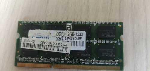 Модуль памяти DDR3 ASint 2Gb SO-dimm