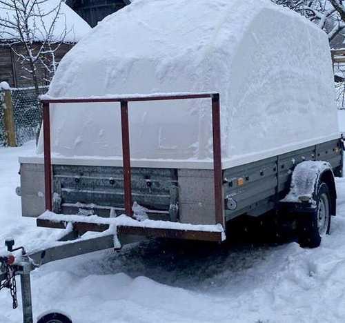 Прицеп мзса 817712 с пластиковой крышкой