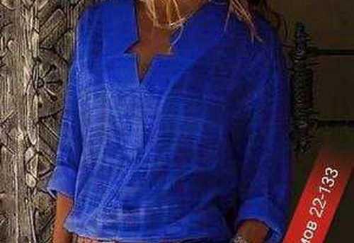 Рубашка женская синяя 50-52 Новая