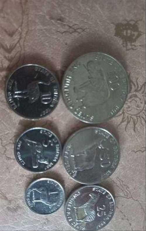 Набор монет Эритрея животные