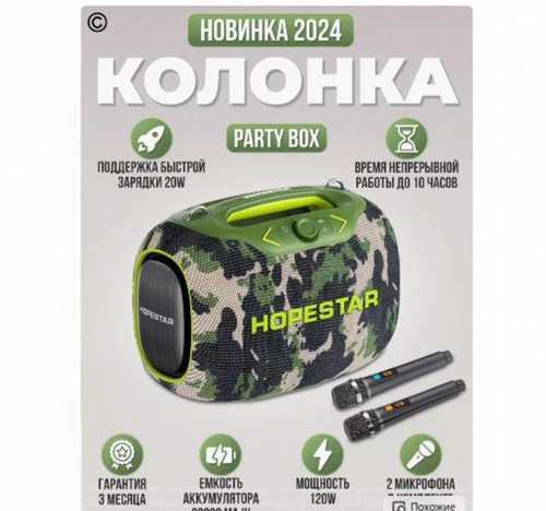 Портативная акустика с караоке Hopestar Party Box