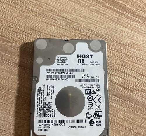 Hgst Внутренний жесткий диск 1тб для ноутбука