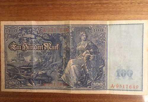 Банкнота 100 дойтч марок 1910года