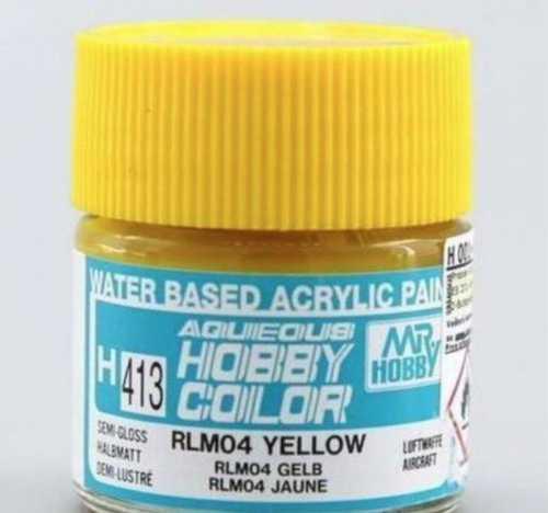 H413 Краска MrHobby RLM04 Yellow Semigloss