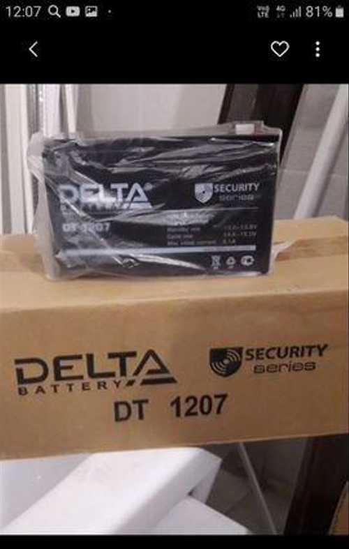 Аккумулятор delta 1207 12v