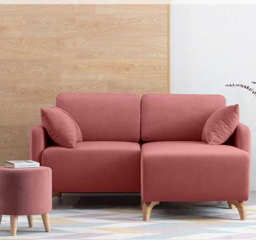 Диван угловой Льери Мини Velvet Coral