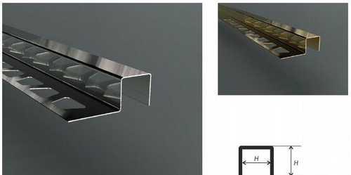 П-образный профиль UKZ из нержавеющей стали, Наруж