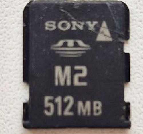 Карта памяти M2 Sony 512Mb с адаптером