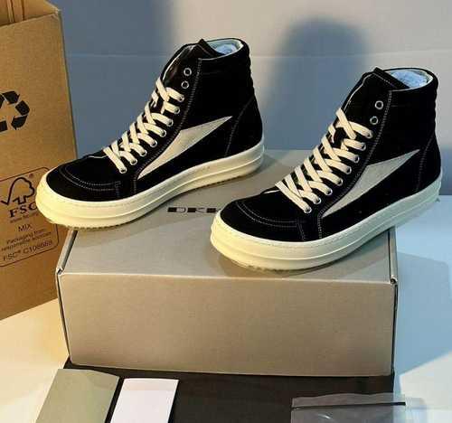 Rick Owens Vans High Black 8.5US