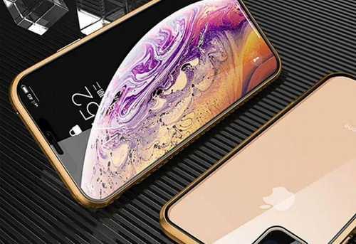 Двусторонний чехол iPhone в ассорт.(металл,стекло