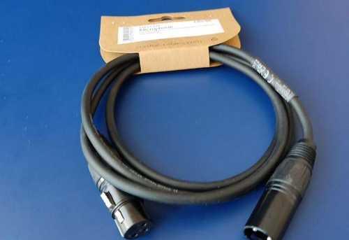 Микрофонный кабель Cordial, XLR, 1.5м новый