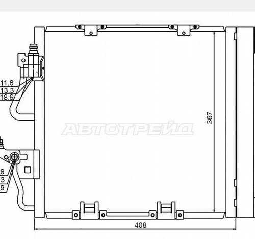 Радиатор кондиционера Opel Astra 04-13 / Zafira 05