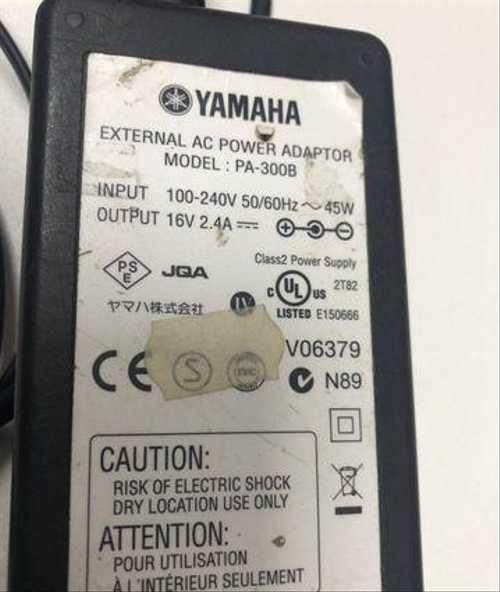 Блок питания адаптер для синтезатора yamaha